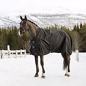 Horze Nevada 1200D Lightweight Waterproof Horse Turnout Rain Sheet (No Fill) - Black - 75 in