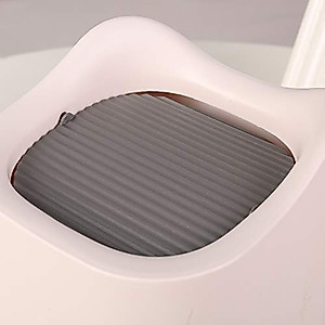 Sheebo Modern Plastic Mini Wastebasket Trash Can with Lid for Bathroom Vanity, Desktop, Tabletop or Coffee Table - Dispose of Cotton Rounds, Makeup Sponges, Tissues; 2 Liter (Tall - Pink)