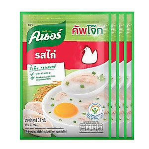Pack of 4 Knorr Cooked Thai Jasmine Rice Porridge, Chicken, 35 Grams (Pack of 4)