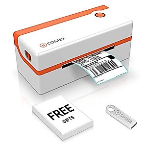K COMER Thermal Label Printer 4x6 Shipping Label Printer for Small Business & Shipping Package 203dpi 150mm/s for Amazon, Ebay, Shopify, Etsy, UPS, USPS, FedEx, DHL