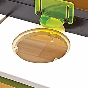 Rockler Trim Router Table – Adjustable Table Router - Best Router Table w/Pre-Drilled Holes on Back - Router Table w/High-Visibility Bit Guard, 1/4" Thick Acrylic Base – Router Tools for Woodworking