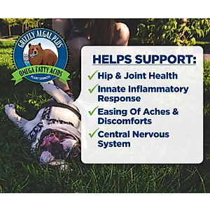 Grizzly Algal Plus Omega Fatty Acids Supplement for Dogs & Cats, 32 Fl Oz - Vegan, Plant-Sourced & Made in USA Algal Oil Omega 3-6-9, Healthy Skin & Coat