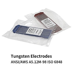 TIG Welding Tungsten Electrodes 2% Thoriated (Red, WT20) 10-Pack (1/16") Premium Tig Welding Electrodes for Tig Welding Accessories(10PCS)