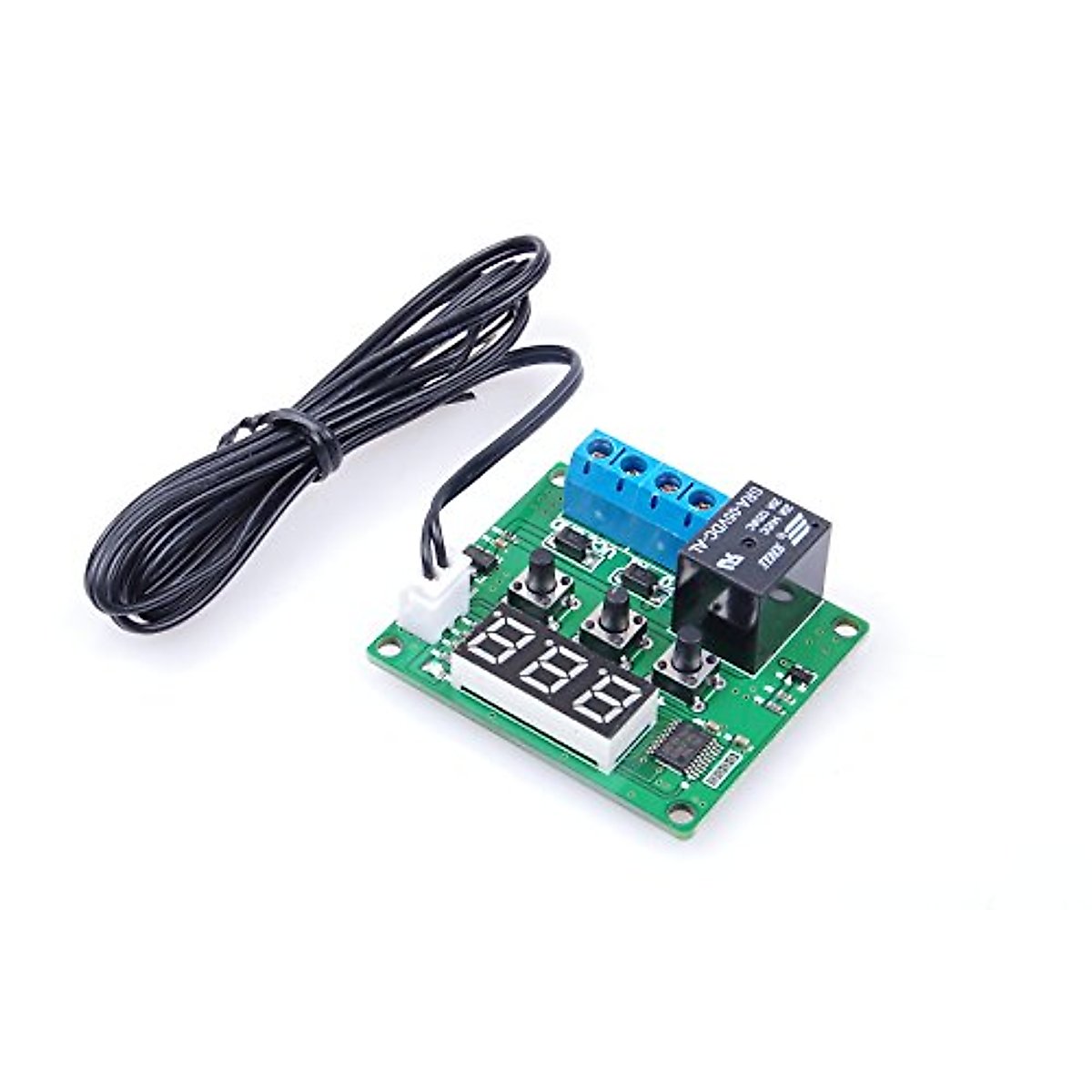 NOYITO Digital Temperature Controller Module -58℉ to +257 ℉ Temperature Control Switch NTC Waterproof Sensor Probe - Blue LED Display Suitable for Kinds of Temperature Control System (5V)