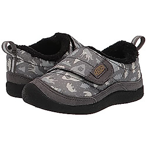 KEEN Kids Howser Low Wrap Casual Slippers, Steel Grey/Star White, 6 US Unisex Toddler