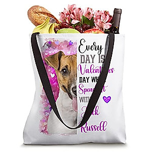 Women Jack Russell Terrier Dog Valentines Day Mom Dogs Tote Bag