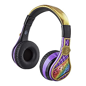 eKids Rainbow High Kids Bluetooth Headphones, Wireless Headphones with Microphone Includes Aux Cord, Volume Reduced Kids Foldable Headphones for School, Home, or Travel