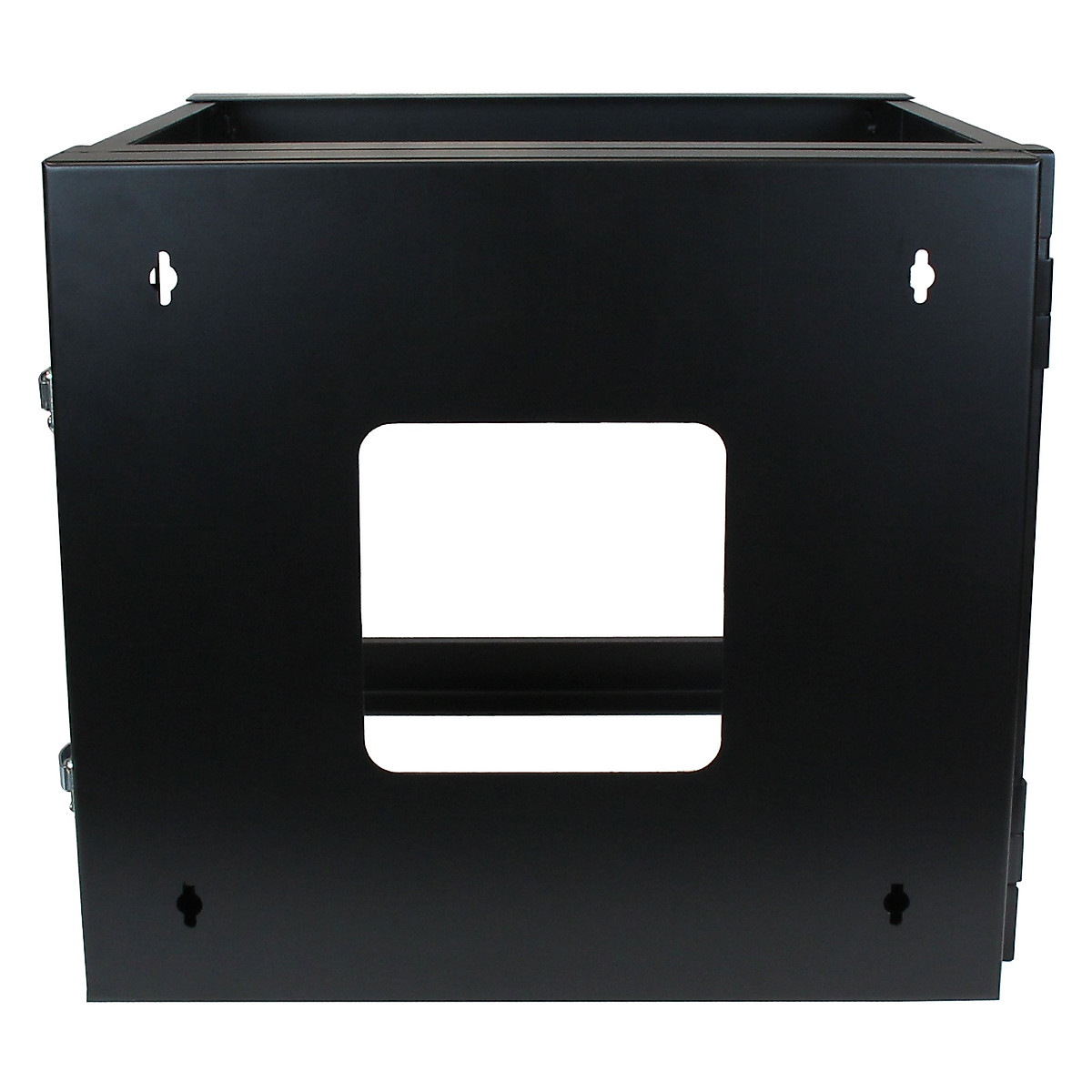 StarTech.com 4-Post 8U Hinged Wall-Mount Network Rack, 19" Open Frame Server Rack with 19.8in Mounting Depth, Wall Mount Swing Out Data Rack for IT / AV / Computer Equipment, TAA (RK819WALLOH)
