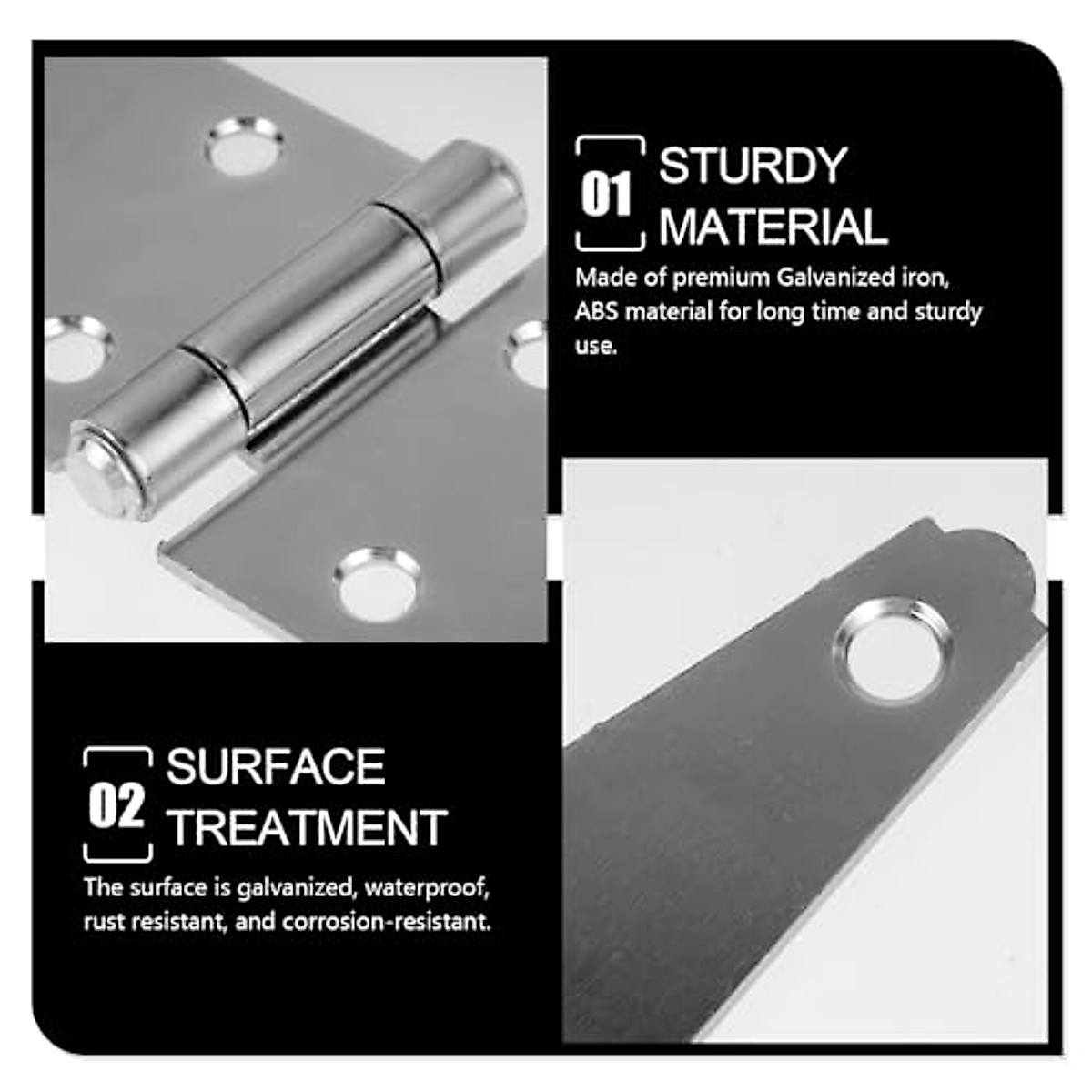 6 Pcs Door Hinge Heavy Duty Strap Hinges Shed Hinges Fence Gate Kit Strap Gate Hinges Gate Kit for Wooden Fence Heavy Strap Hinge Wood Fence Hinge Gate Kit Heavy Duty Hinges