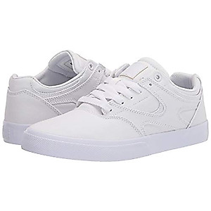DC womens Kalis Vulc Skate Shoe, White/White, 7 US