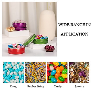 0.5 oz Screw Top Aluminum Tin Jar with Screw Lid and Blank Labels (Purple - Pack of 32)