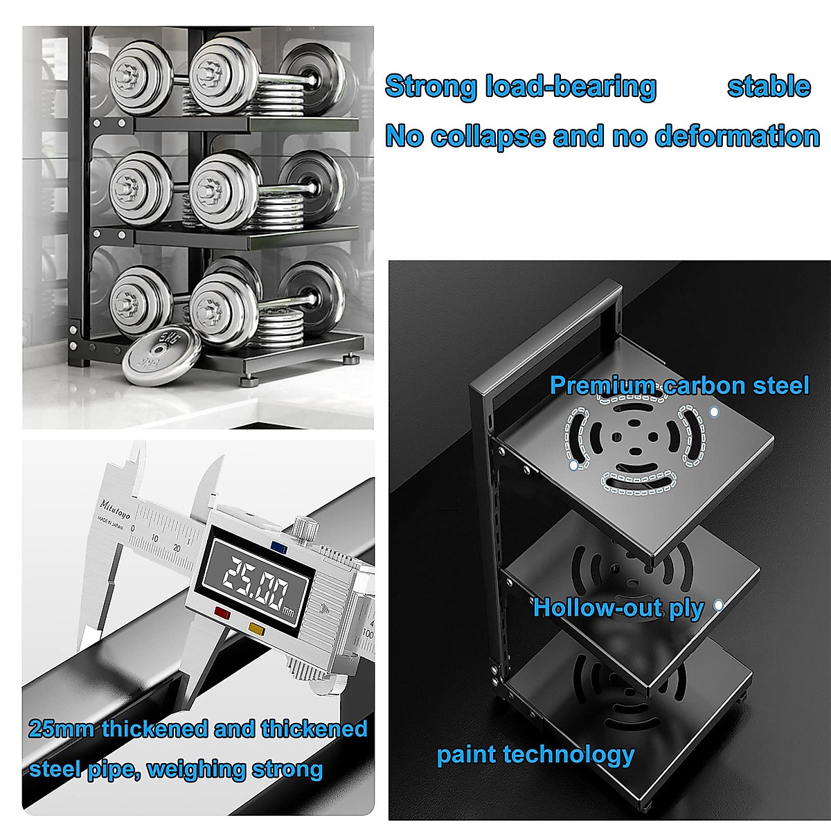 Pots And Pans Organizer for Cabinet.3-Tiers Heavy-Duty Pot and Pan Rack for Kitchen Organization, Height Adjustable and Space Saving Pot Organizer football Valentine's Day President's Day Gift