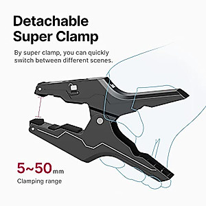 Go-Quick II Jaws Clamp Mount with Magnetic Quick Release Adapter Mount for GoPro Series Action Camera Quick Release Adjustable Gooseneck Clamp Flexible Video Shooting Angle