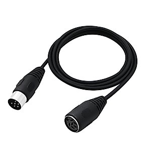 PNGKNYOCN MIDI Extension Cable DIN 6 Pin Male to Female Audio Adapter Jack Plug Cable for Digital Audio Devices(0.5m)
