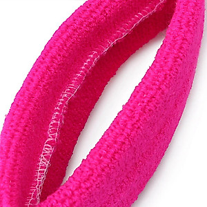 Mallofusa ? 10 PCS Cotton Sports Basketball Headband / Sweatband Head Sweat Band/Brace Gift Party Outdoor Activities (Pink)