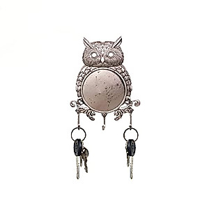 JfwuHap Coat Rack Wall Mounted - Hooks,2Pcs Owl Key Hook Heavy Duty,Zinc Alloy Metal Coat Hook Rail for Coat Hat Towel Purse Robes Mudroom Bathroom Entryway (Silver)