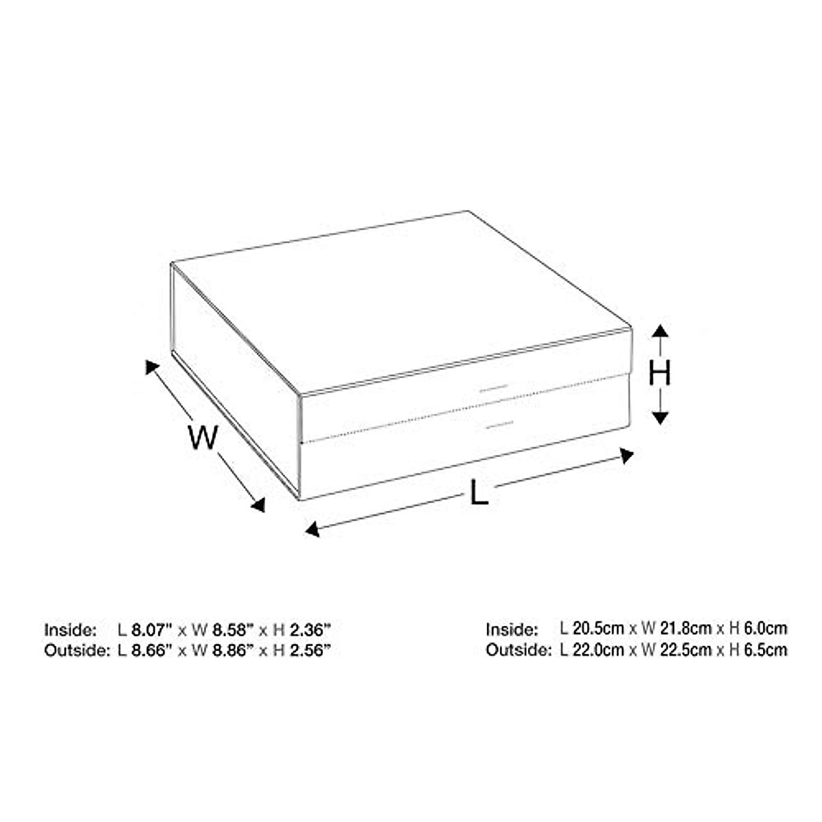 SKETCHGROUP Luxury Pale Pink Gift Box with 2 Satin Ribbons and Magnetic Closure for Luxury Packaging -for Birthdays, Bridal Gifts, Weddings, BabyShower Gifts, Baby Girl, Christmas(Pale Pink)