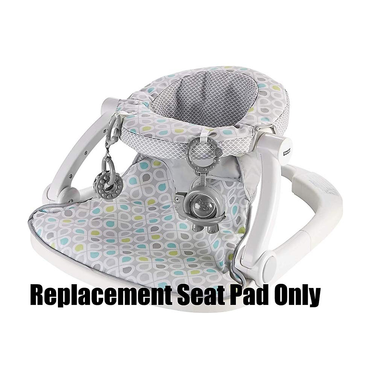 Replacement Seat Pad for Sit-Me-Up Floor Seat - FLD88 ~ Fisher-Price Baby Sit Me Up Seat ~ Honeydew Drop ~ Replacement Seat Cover in Grays and Greens