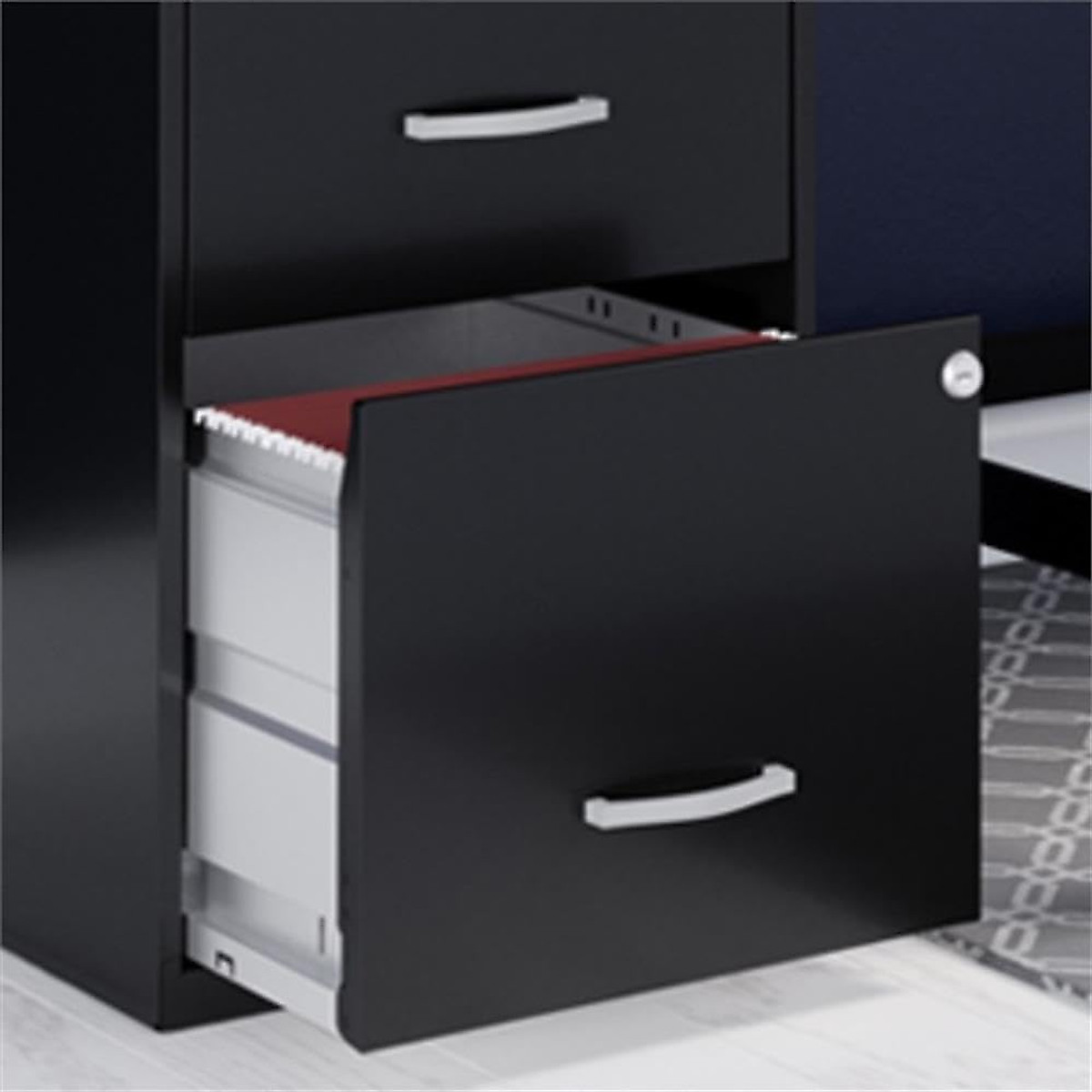 Hirsh Industries Space Solutions 18in 2 Drawer Metal File Cabinet Teal, Letter Size, Fully Assembled