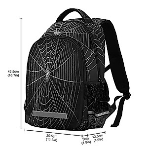 Vozoza Spider Web Backpack for Girls Kids Boys School Bookbags,Student Laptop Backpack Carrying Bag Casual Lightweight Travel Sports Day Packs