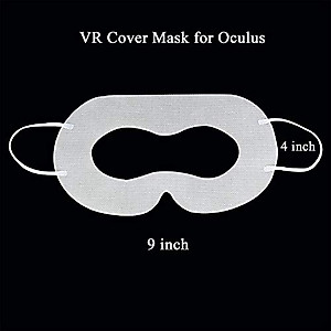 YinQin 100 PCS Universal Disposable VR Mask Sanitary VR Eye Cover Mask for VR, VR Eye Mask Cover, Disposable VR Face Mask VR Mask Sanitary (White)