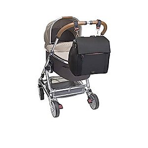 Storksak St. James Convertible Backpack Diaper Bag - Black Scuba