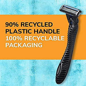 BIC Flex 3 Hybrid Disposable Razors for Men, Long-lasting 3-Blade Razors With Slim Head for Precision Shaving, 1 Handle and 5 Cartridges, 6 Piece Shaving Kit