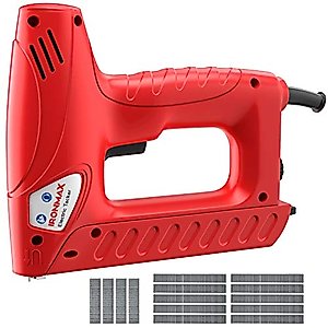 Goplus Electric Brad Nailer, Multi-Tacker Staple Nail Gun for Upholstery and Home Improvement, Includes 800pcs Staples and 200pcs Nails