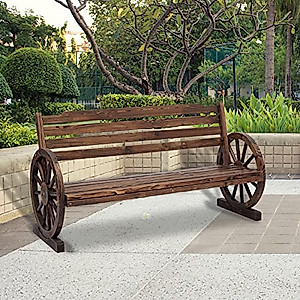 ide·o Outdoor Bench Garden Bench - Wooden Bench, Porch Bench, Benches for Outside, Wooden Benches Outdoor