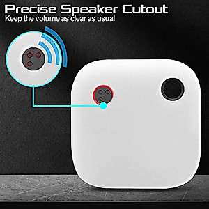 Seltureone Silicone Case Compatible for Tile Mate 2022 with Keychain, Anti-Scratch Lightweight Soft Protective Sleeve Skin Cover for Tile Mate Tracker 2022 (Device Not Included), White