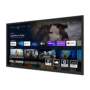 SunBrite Veranda 3 Series 55-inch Full Shade Smart Outdoor TV (2022) | 4K Ultra HD HDR QLED Weatherproof Television - 1,000 nit Ultra Bright Screen with All-Weather Voice Remote (SB-V3-55-4KHDR-BL)