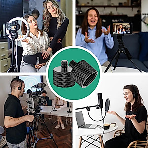 Rigych 5/8 to 1/4 Adapter 4 Pcs Mic Screw Adapter 1/4 Male to 5/8 Female Mic Stand Adapter for Mic Mount Camera Monitor Tripod