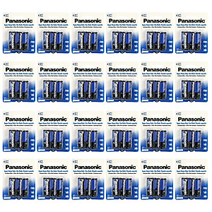 24 Pack Panasonic Super Heavy Duty C Batteries Retail Packaging