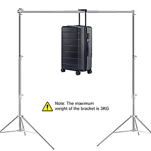 Stainless Steel Backdrop Stand 9.5ftx10ft Photo Stand for Backdrop Video Adjustable Background Support Stands for Portrait & Studio Photography, Photoshoot, Parties, Baby Shower, Birthday, Wedding