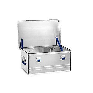Hünersdorff 452150 Aluminium Box Professional 48 Litres Waterproof with Rubber Seal Lightweight Stable Folding Handles Preparation for Locks Silver