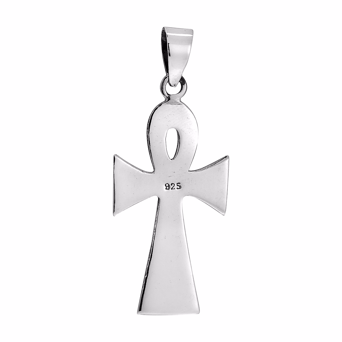 AeraVida Eternal ANKH Cross With Hieroglyphics .925 Sterling Silver Pendant | DIY Ankh Cross Charm for Men Accessories | Fashion Jewelry