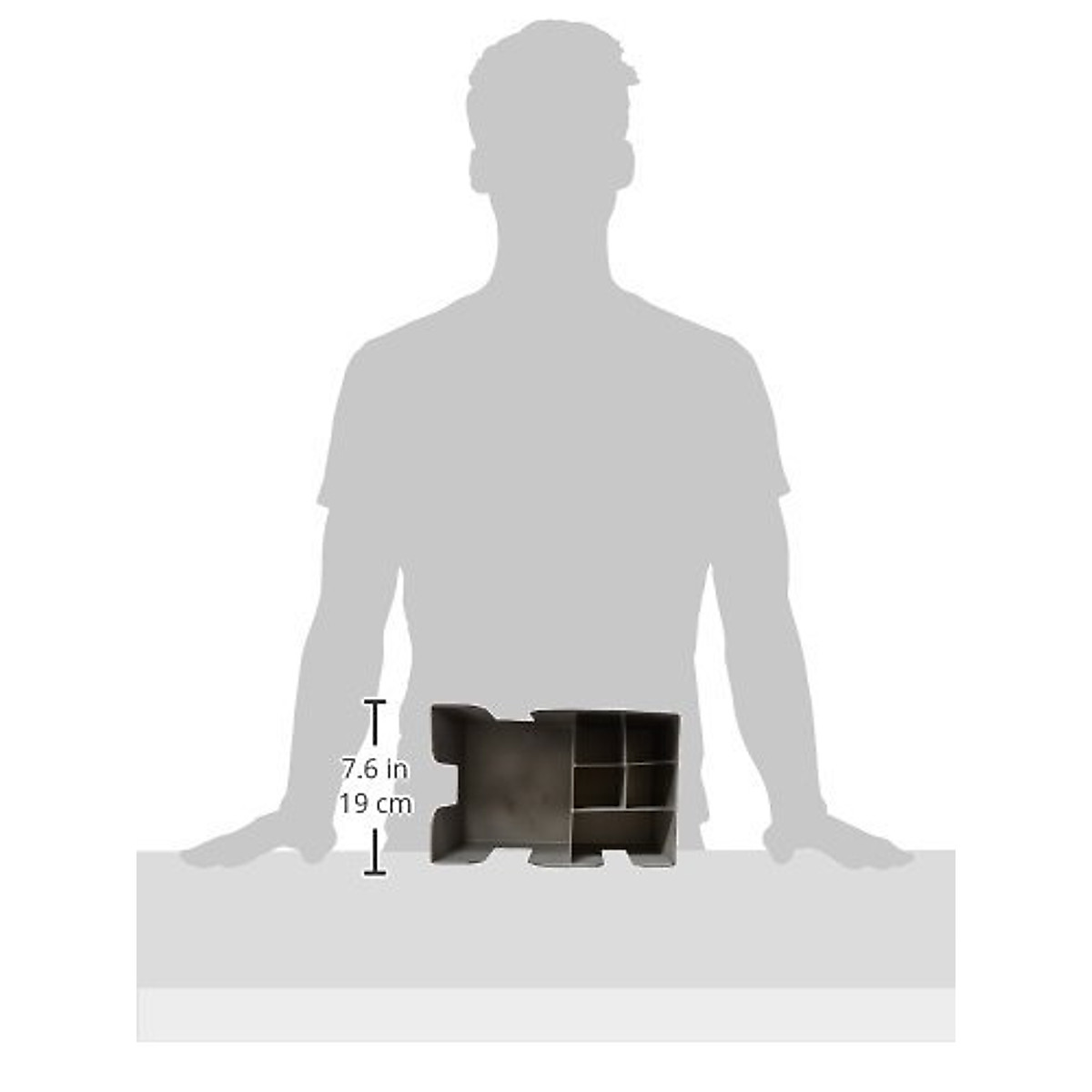 American METALCRAFT, Inc. American Metalcraft BARS7 Stainless Steel Bar Caddy with 6 Compartments, Satin Finish, Silver