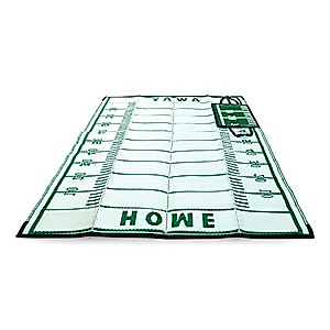 Camco 5'x 6-1/2' Handy Mat with Strap | Ideal for picnics, Beaches, RVing and outings | Weather-Proof | Football Field Print (42819)