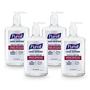 Purell Prime Defense Advanced Hand Sanitizer, Essential Protection, 12 fl oz Pump Bottles (Pack of 4) - 3699-06-EC2