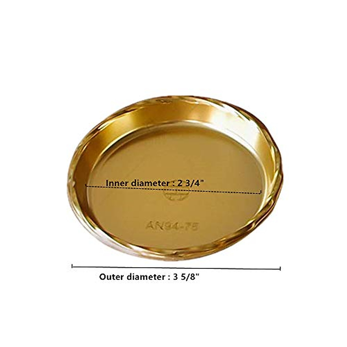 50Pcs 3 5/8" Gold Cakeboard Round,Gold Plastic Mousse Cake Boards Cake Plates Cake Dessert Cookies Pastry Displays Tray, Wedding Birthday Cake Decorative Kit (Round)