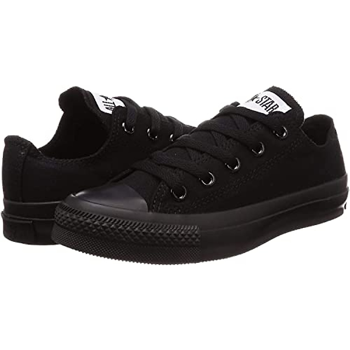 Converse Unisex Chuck Taylor All Star Low Top Black/Black Sneakers - 7 B(M) US Women / 5 D(M) US Men