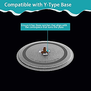 Gemroom 9.6" Small Microwave Glass Plate Replacement Universal Fit Farberware Galanz 245mm Microwave Turntable Tray, Also For 0.7 Cu.FT Retro Microwaves