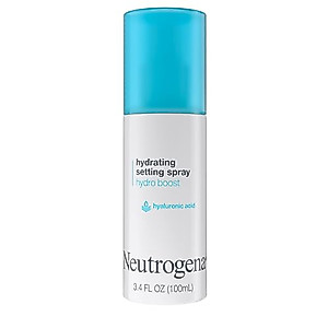 Neutrogena Hydro Boost Hydrating Makeup Setting Spray with Hyaluronic Acid, Longwear Makeup Setting Facial Mist for Smooth, Glowing, Dewy Skin, Non-Comedogenic & Hypoallergenic, 3.4 fl. oz