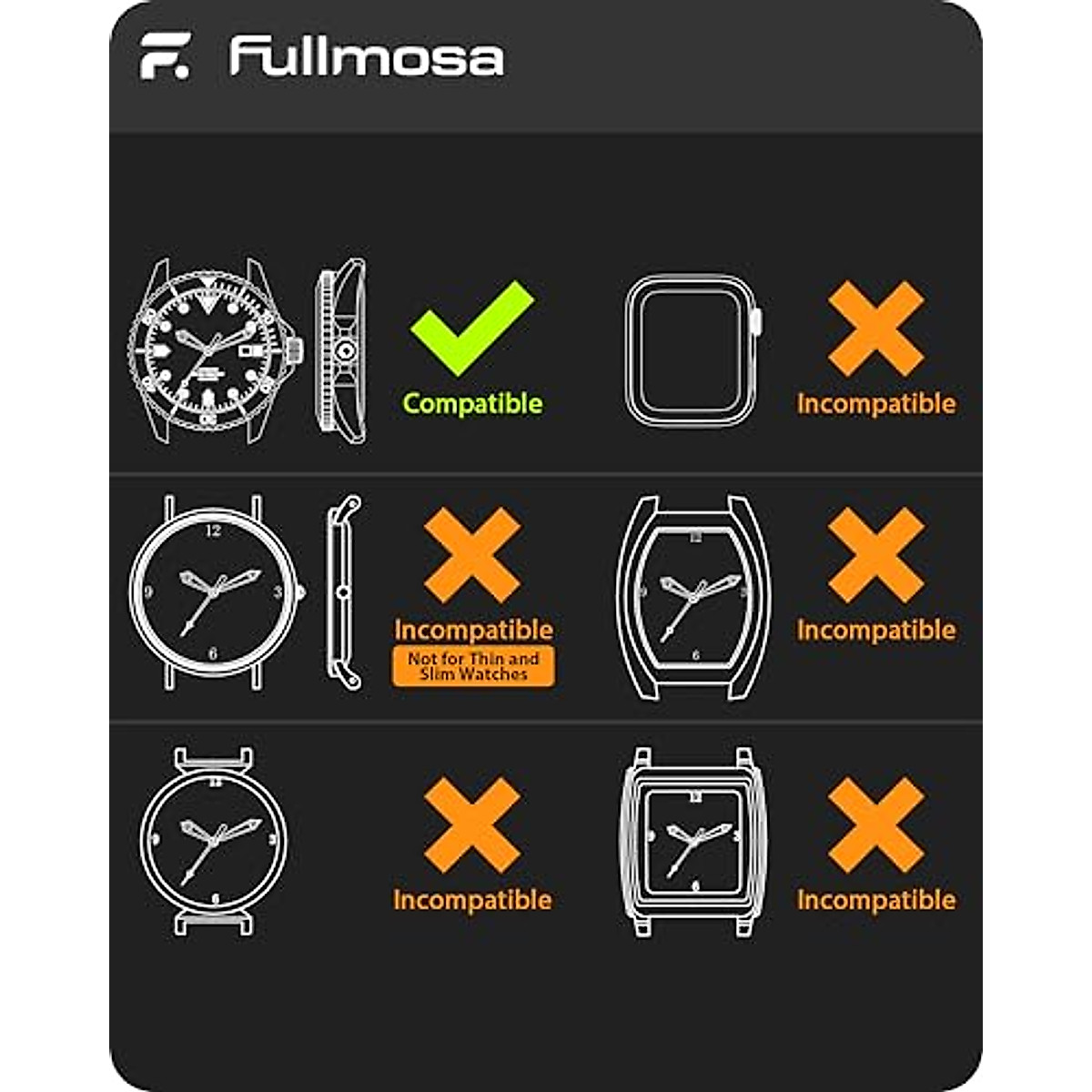 Fullmosa 22mm Silicone Watch Bands No Gaps Compatible for Samsung Galaxy Watch 46mm/Gear S3 Classic/Frontier, Galaxy Watch 3 45mm,(Blue)