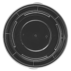 TIYA Takeout Food Containers - 16 oz Bulk 150 Pack with Lids - Plastic Food Storage To-Go Round Bowls - Reusable Microwavable Dishwasher Safe - Leak Proof and Great for Meal Prep