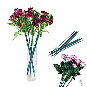 Green Bamboo Plant Stakes, Plant Sticks Support for Indoor and Outdoor Plants, Garden Wood Sturdy Bamboo Sticks, Floral Plant Support Stakes for Garden Plants 25 Pack（15 Inches）