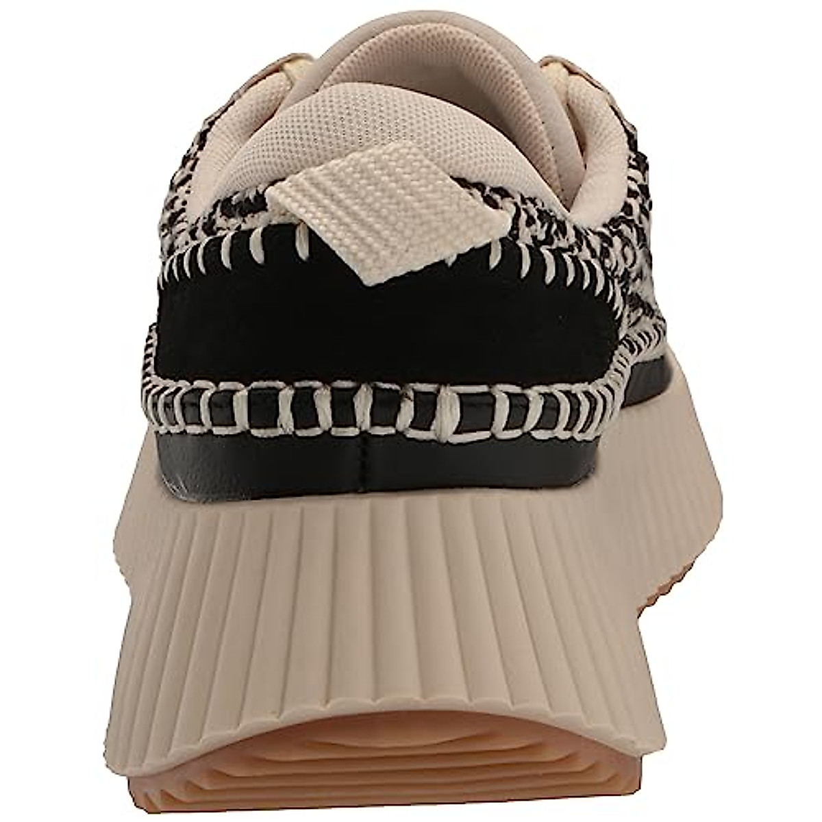 Dolce Vita Women's DOLEN Sneaker, White/Black, 8.5