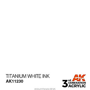 AK Acrylics 3Gen AK11230 Titanium White Ink (17ml)