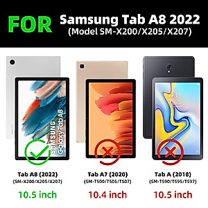 Nuouxoco for Samsung Tab A8 10.5 inch Case Multi-Angle Smart Stand Shell Cover Protective Case for Samsung Galaxy Tab A8 Tablet 2022 (SM-X200/X205/X207) Case - Cute Rabbit