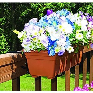Home Depot Vigoro 3-in-1 Metal Deck Plant Bracket, Planter Box Hanger, Holds 30 lbs